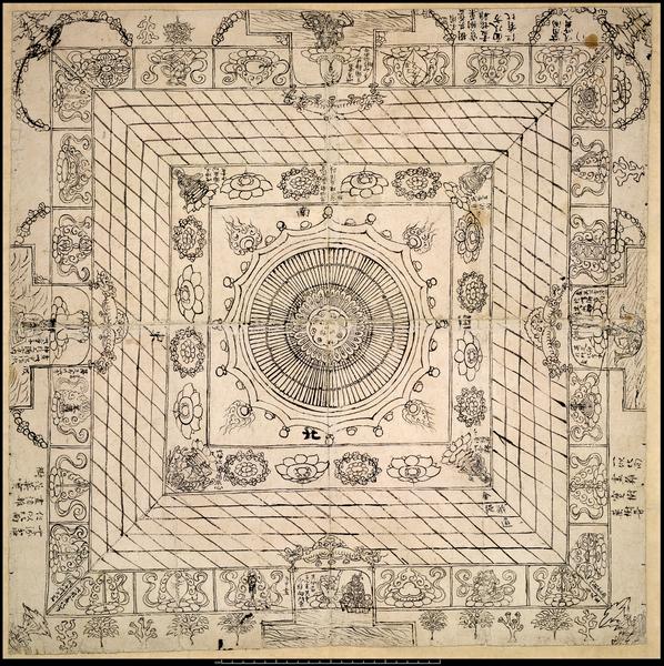 Collection object "1919,0101,0.172" • Buddhist magic diagram or Maṇḍala ...