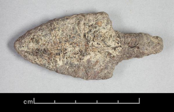 Collection object "MAS.591" • Stemmed, flat iron arrowhead of ...