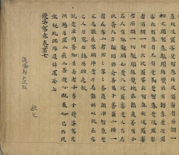 Collection object "08773" • Sutra of the Upasaka Precepts, juan 7 ...