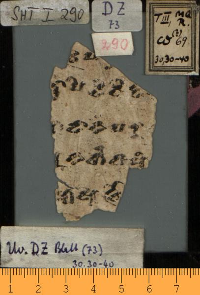 Collection object "SHT 290/9" • Manuscript from German Central Asia ...