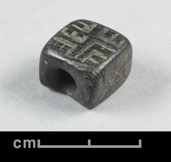 Collection object "MAS.524" • Rectangular seal made of lignite. The ...